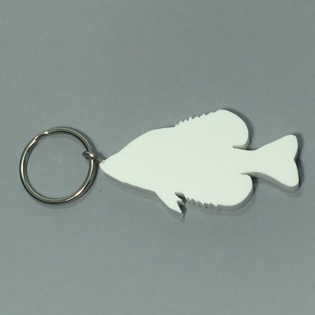 Crappie Keychain Recycled Materials Stainless Steel Keychain Eco ...