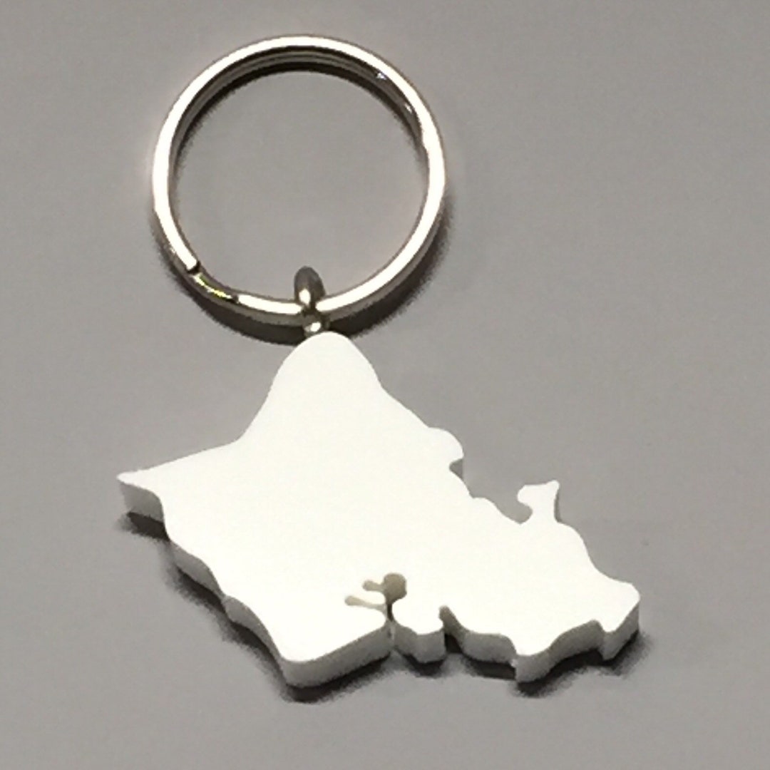Oahu Keychain - Eco Friendly Gift - Shape of Oahu Hawaii - Recycled ...