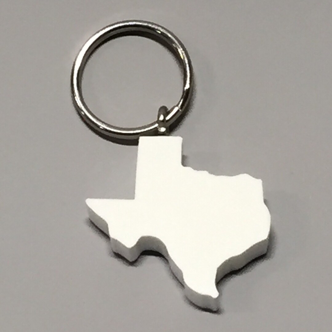 Texas Keychain Eco Friendly Gift Shape of Texas Recycled - Etsy