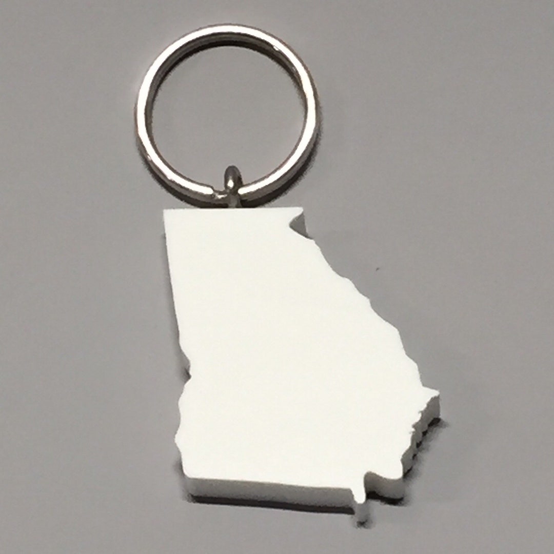Georgia State Keychain – Eco Friendly Georgia Gift – Handmade From ...