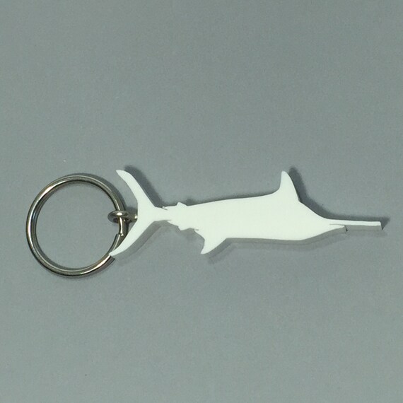 Marlin Keychain Recycled Materials Stainless Steel - Etsy