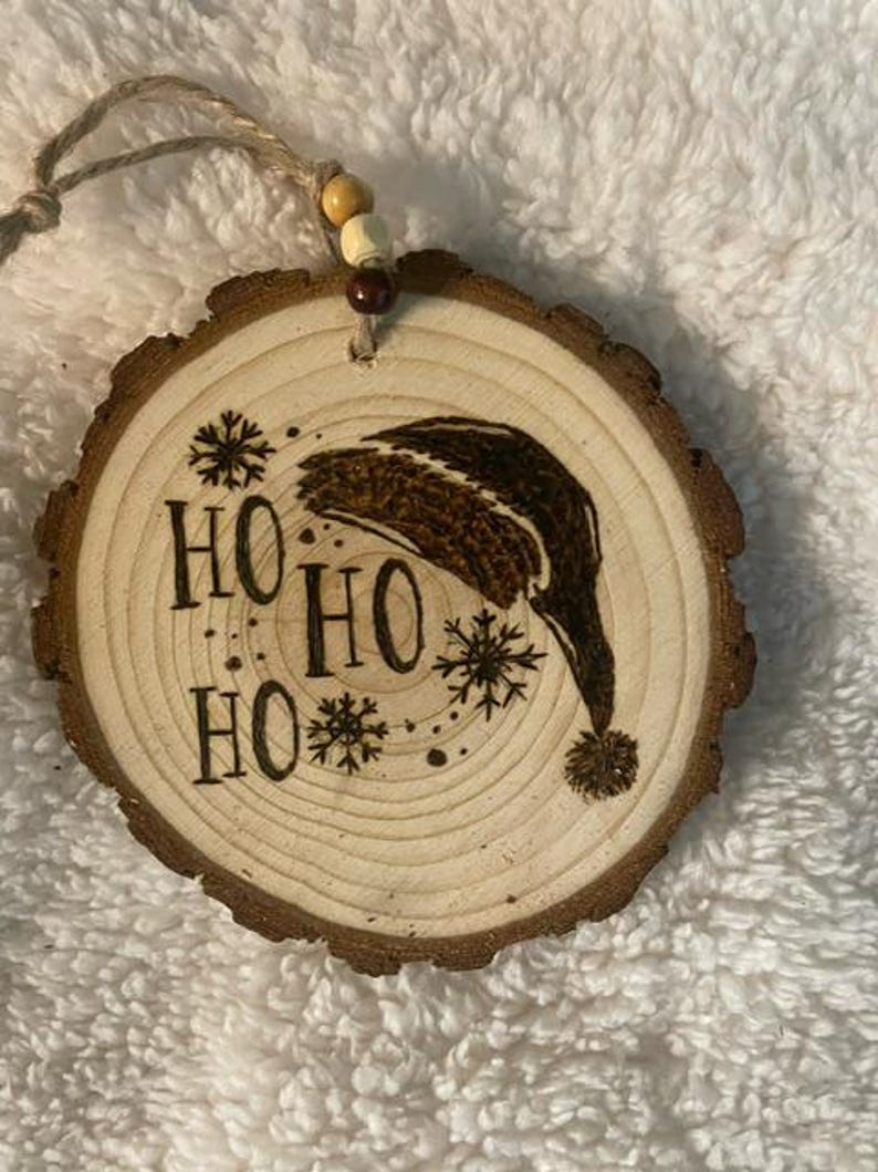 Christmas Joy Ornaments, Wood Burned Ornaments, Christmas Ornaments ...