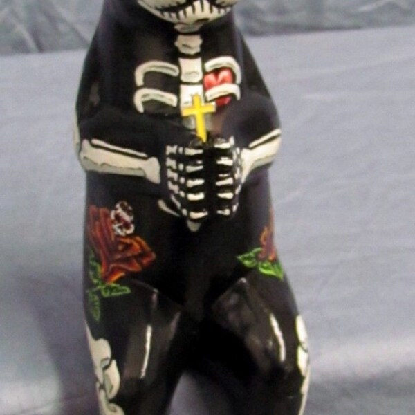 Day of the Dead Cat Statue - Etsy