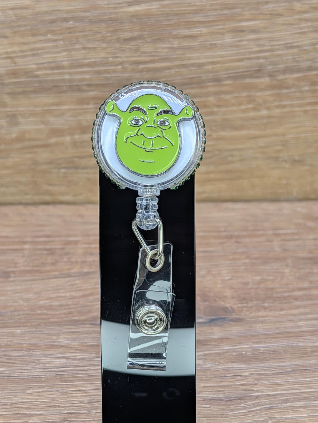 Shrek Head Retractable ID Badge Reel Document Door Key Card Holder ...