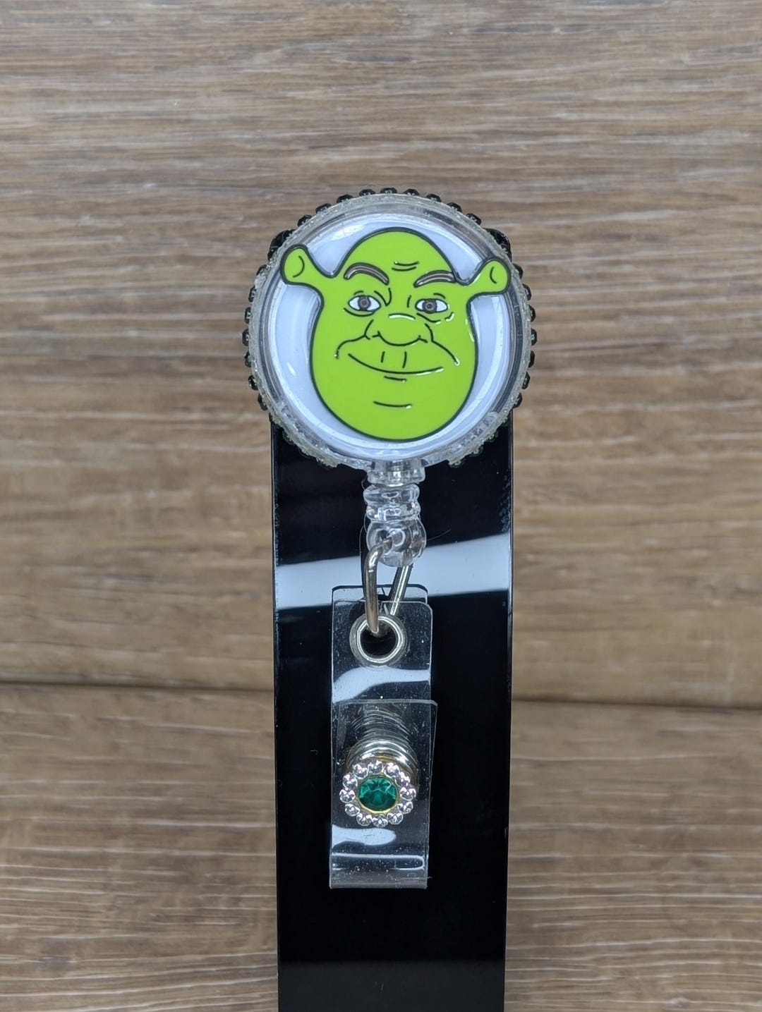 Shrek Head Retractable ID Badge Reel Document Door Key Card Holder ...