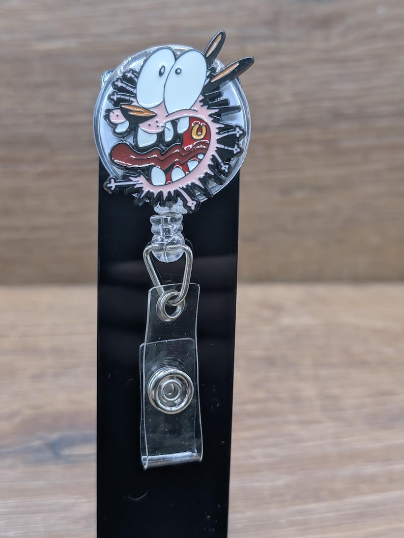 Courage the Cowardly Dog Cartoon Retractable ID Badge Reel Document ...