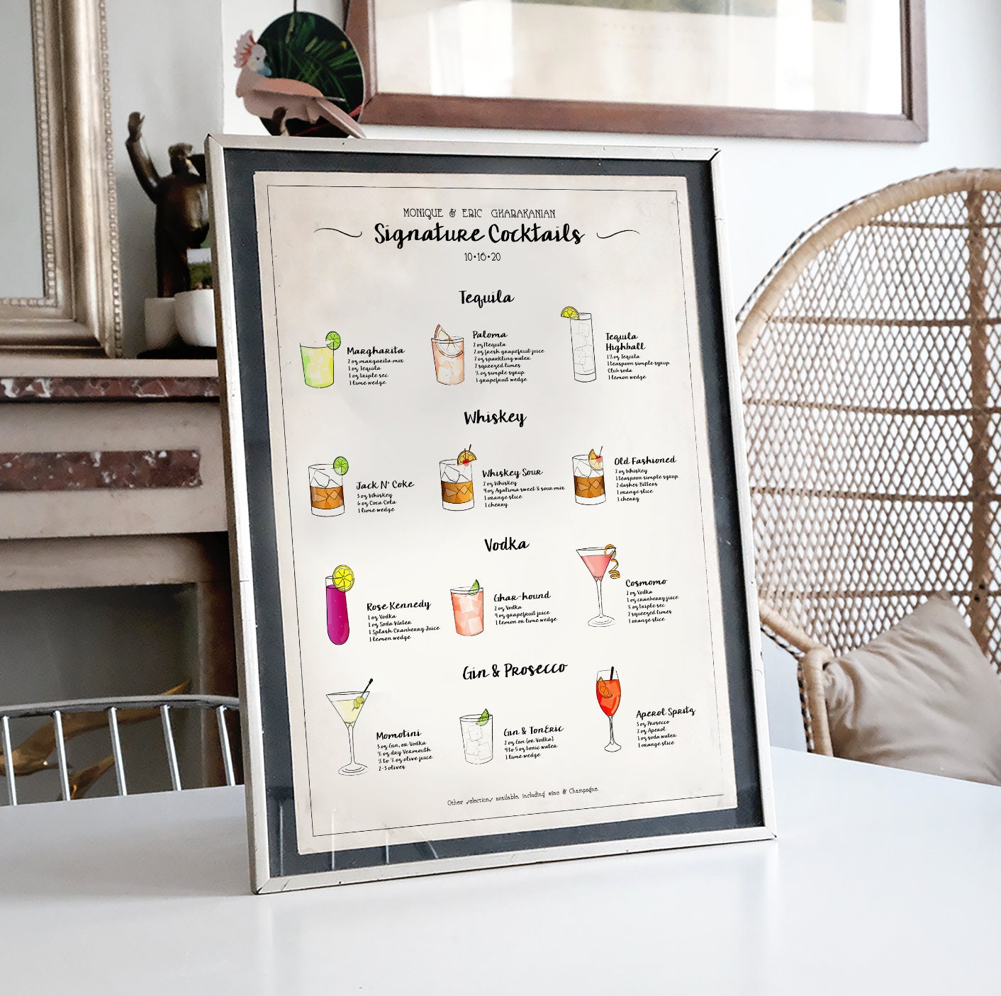 Custom Cocktail Menu *DIGITAL FILE* (great for Weddings, Birthdays, Etc ...