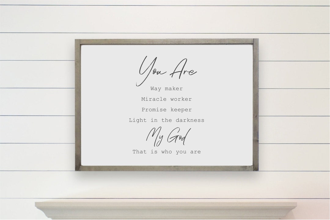 WAY MAKER Printable, 9 Image Options, Quote Wall Art, Office Art ...