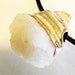 White Stilbite Natural Crystals With Gold Nugget Accent Sterling Silver ...