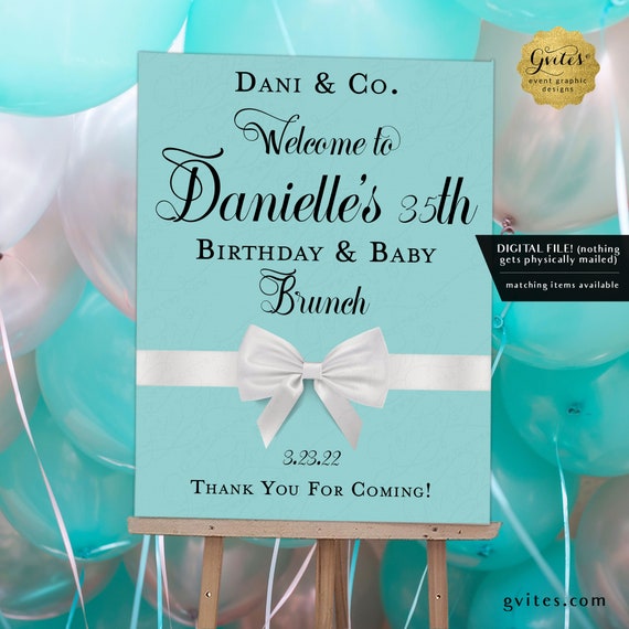 Welcome Breakfast at Birthday & Baby Shower Brunch Darlings! Signage ...