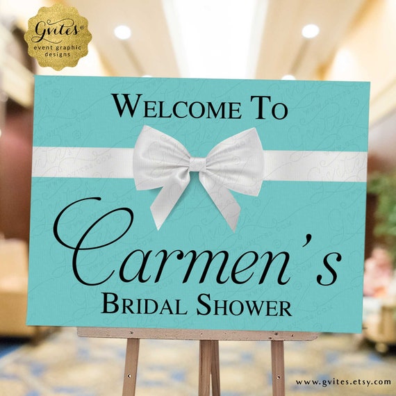 Welcome Bridal Shower Custom Signs | Audrey Hepburn Breakfast Theme ...