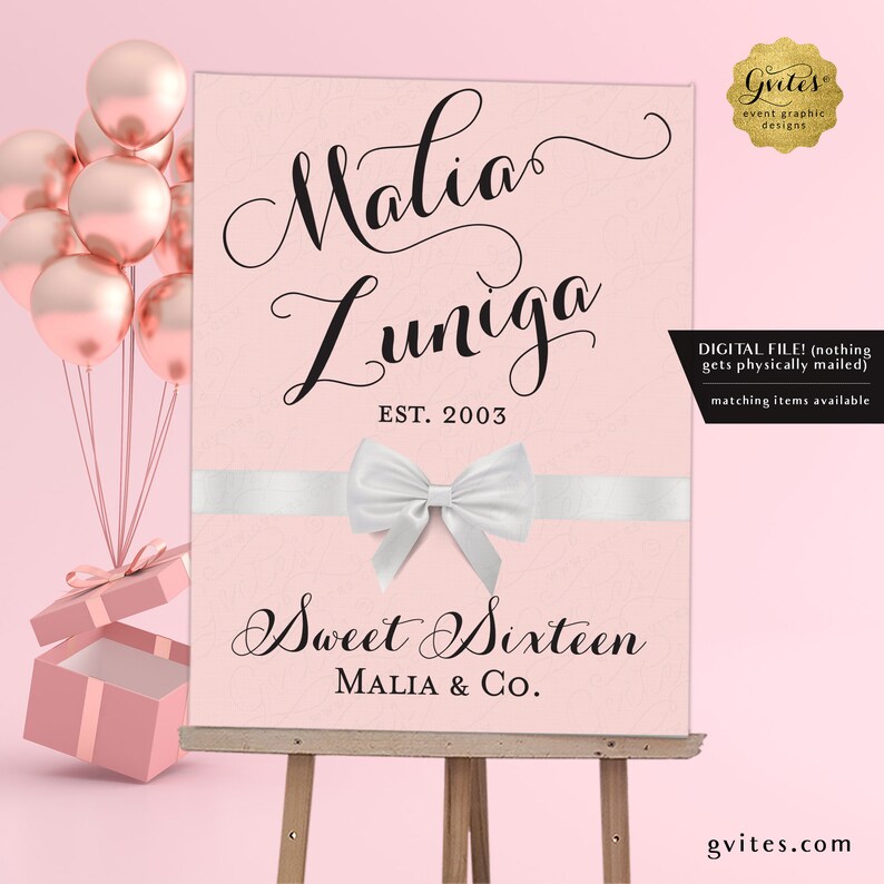 Sweet 16 Sign Birthday Welcome Poster Signs/ Banners/ - Etsy