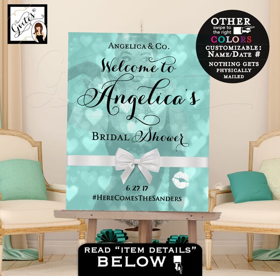 Welcome sign bridal shower/ custom sign/ signage/ Audrey Hepburn themed ...