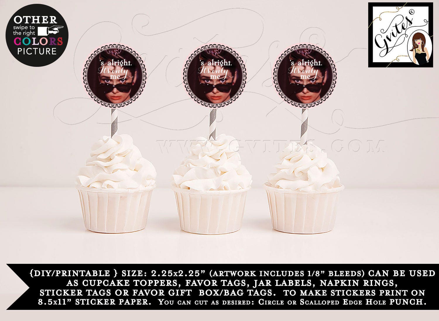 Matching Cupcake Toppers Add on To Coordinate With Any Gvites Matching Cupcake Toppers Add on To Coordinate With Any Gvites