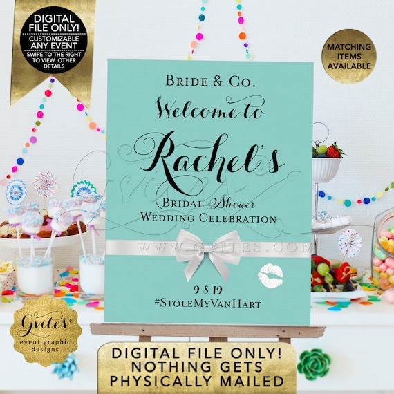 Bridal Shower Welcome Sign/Decor/Poster. Bride & Co Decorations ...