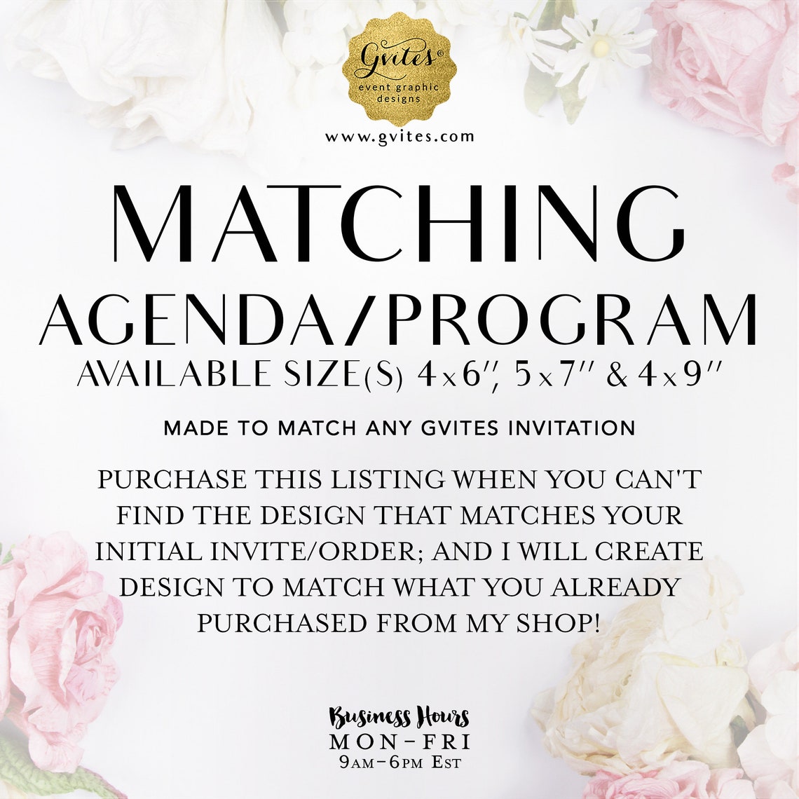 Matching Agenda/program Cards Add-on to Coordinate With Any - Etsy