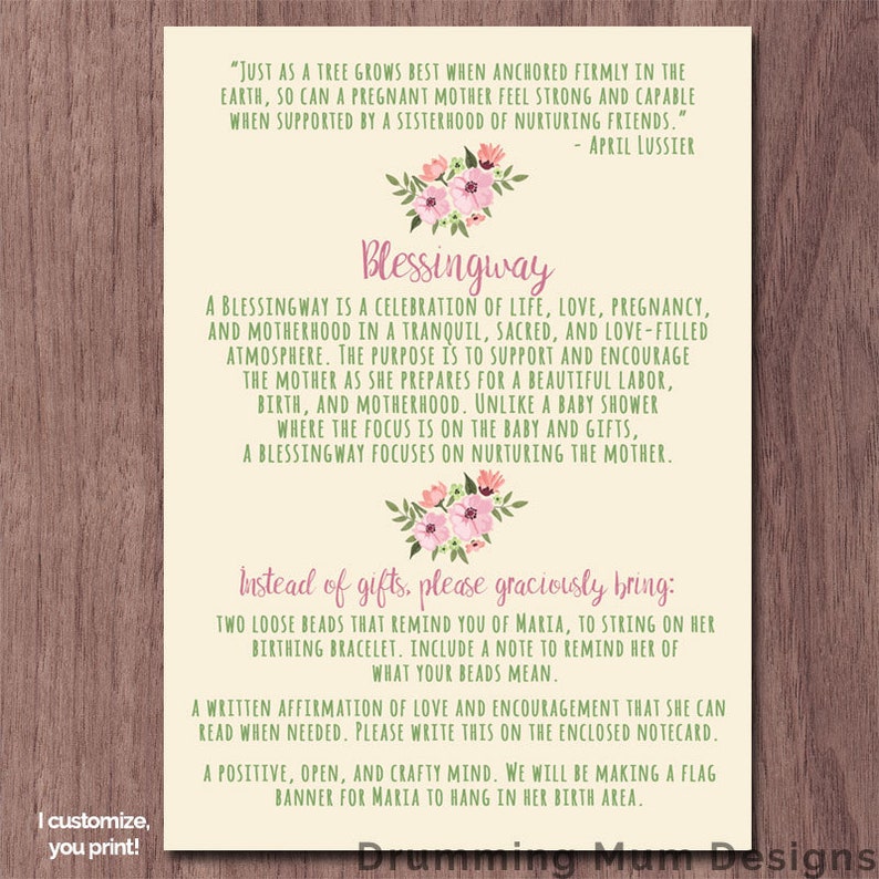 Blessingway Invitation Mother Blessing Invite Blessing Way | Etsy
