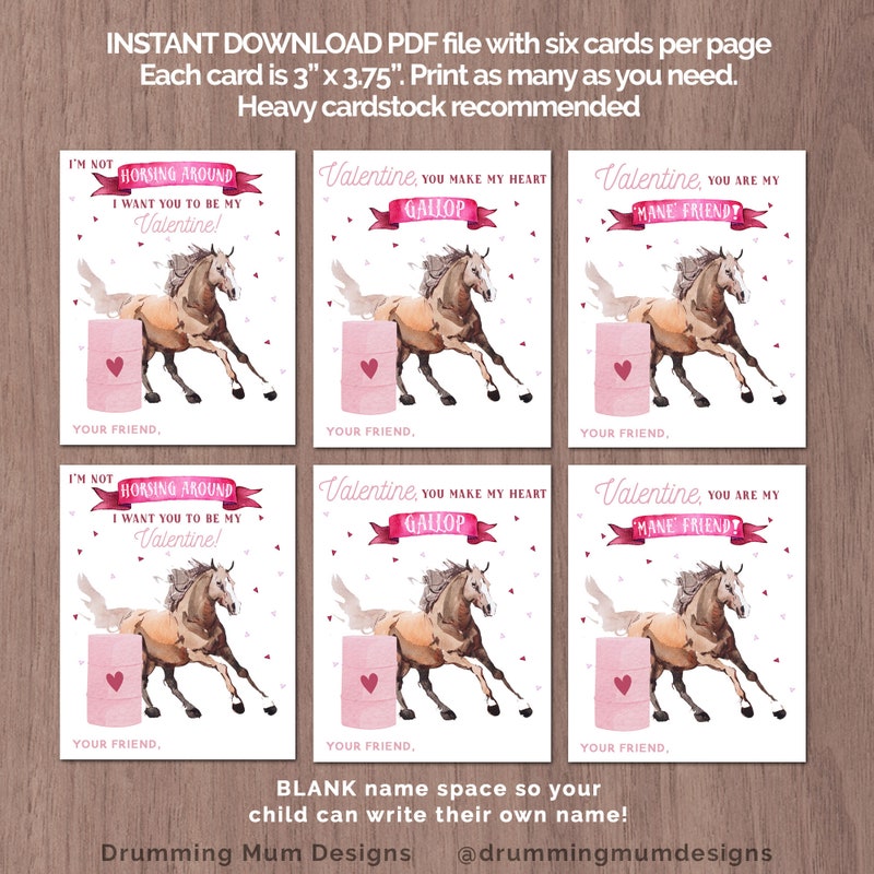 Horse Valentines - Etsy