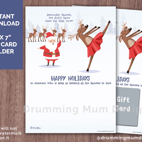 Dance Teacher Card - Etsy