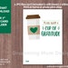 Teacher End of Year Coffee Gift Card Holder Cup of Gratitude - Etsy