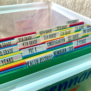 DIY Kids Schoolwork Memory File Box Kit | Kids File Organizer for ...