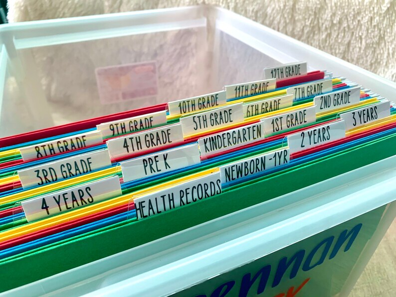 DIY Kids Schoolwork Memory File Box Kit Kids File Organizer - Etsy