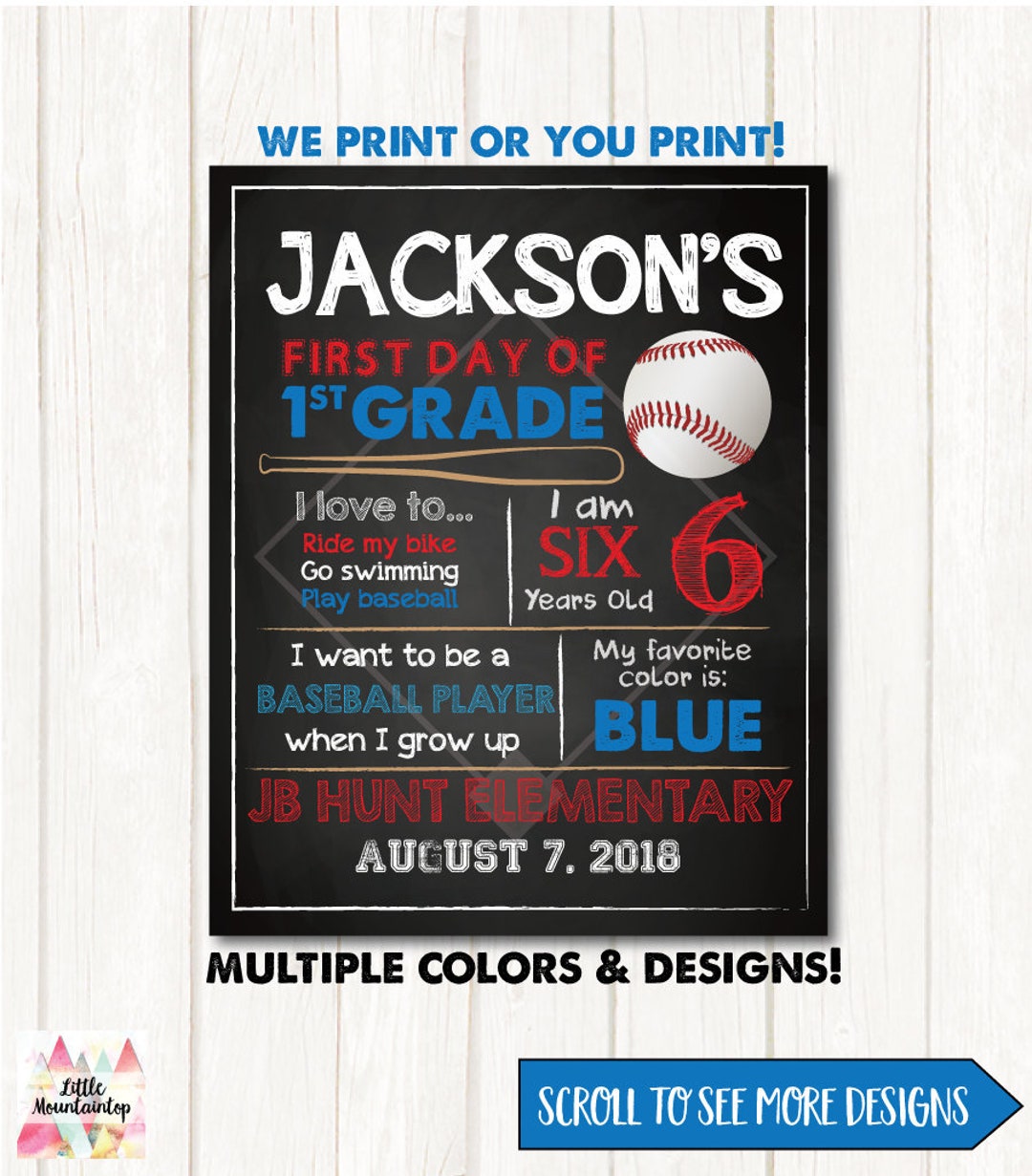First Day of School Sign - Digital OR Printed Poster. First Day of ...