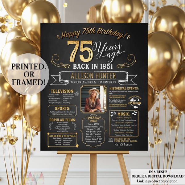 75th Birthday Ideas - Etsy