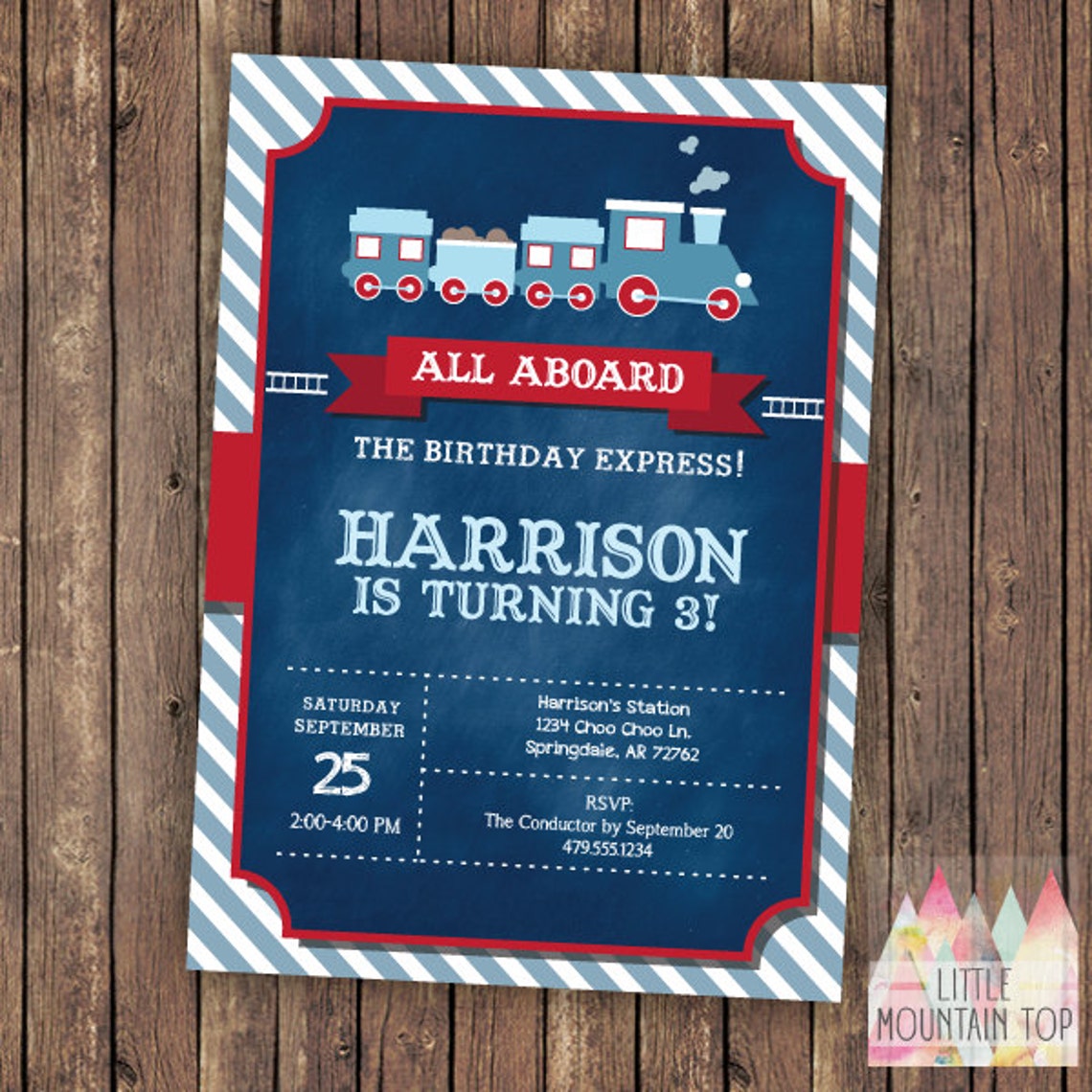 Train Invitation. Train Birthday Invitation. Train Party - Etsy