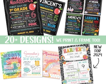 First Day of School Sign Digital OR Printed Poster. First Day of School ...