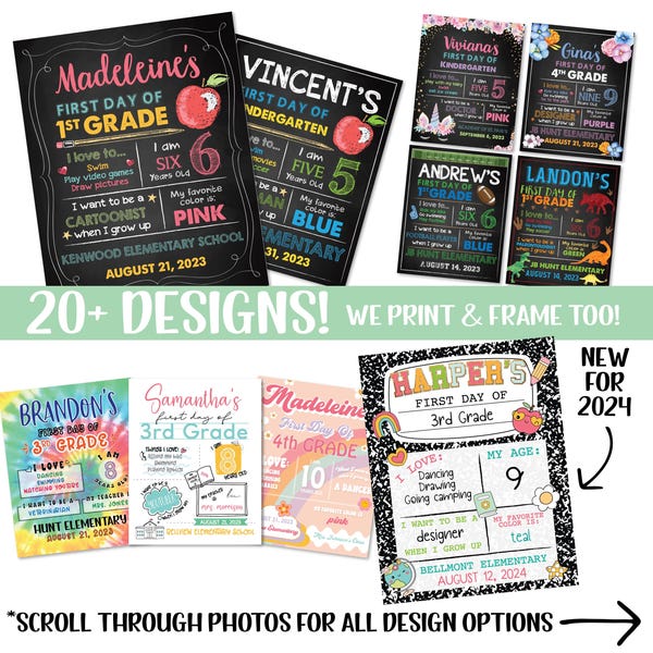 First Day of School Sign - Etsy