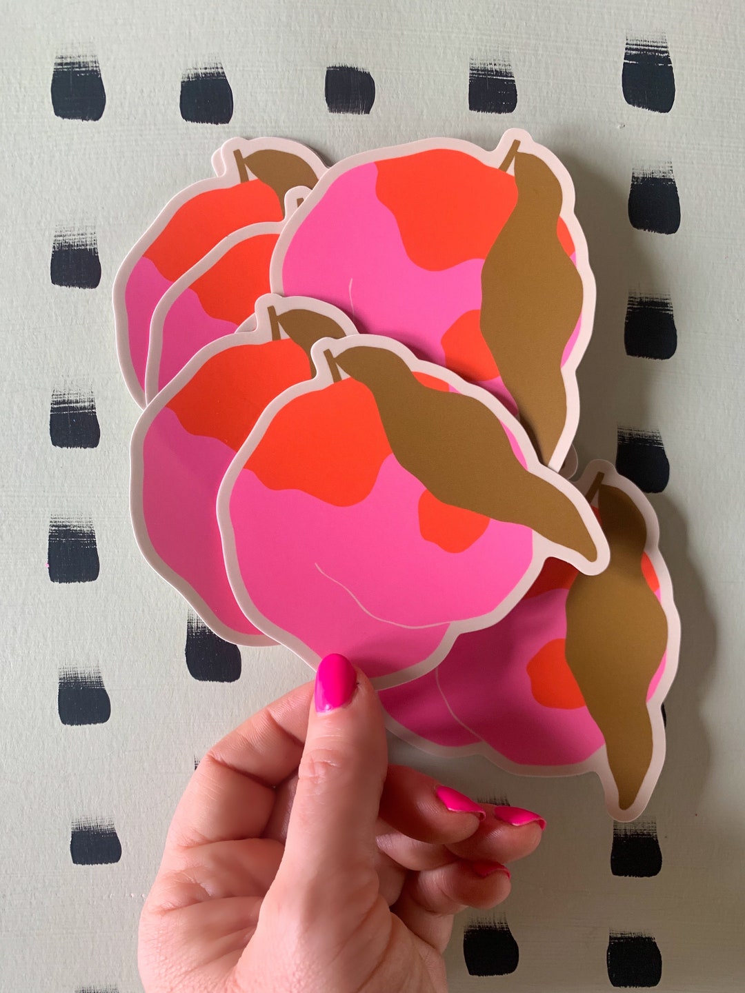 Peach Vinyl Sticker - Etsy