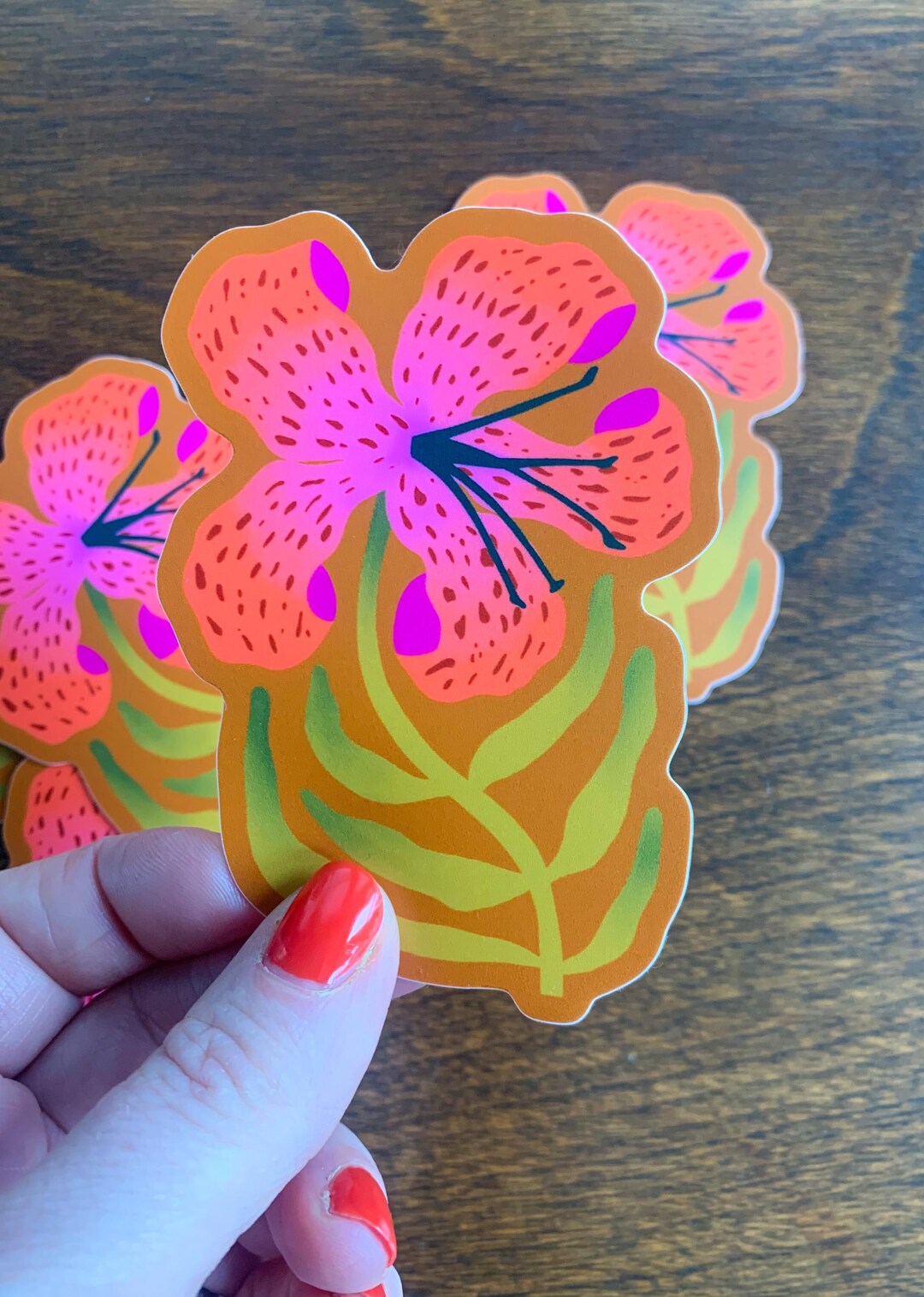 Tigerlily Vinyl Sticker - Etsy