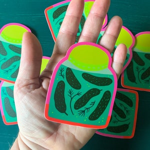 Pickle Jar Vinyl Sticker - Etsy