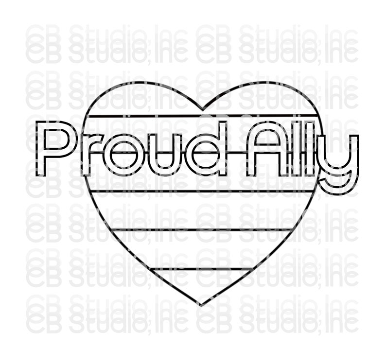 Proud Ally SVG & PNG Digital Download - Etsy