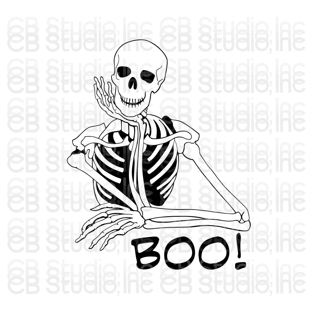 Boo - Skeleton Design *SVG & PNG Digital Download* - Etsy