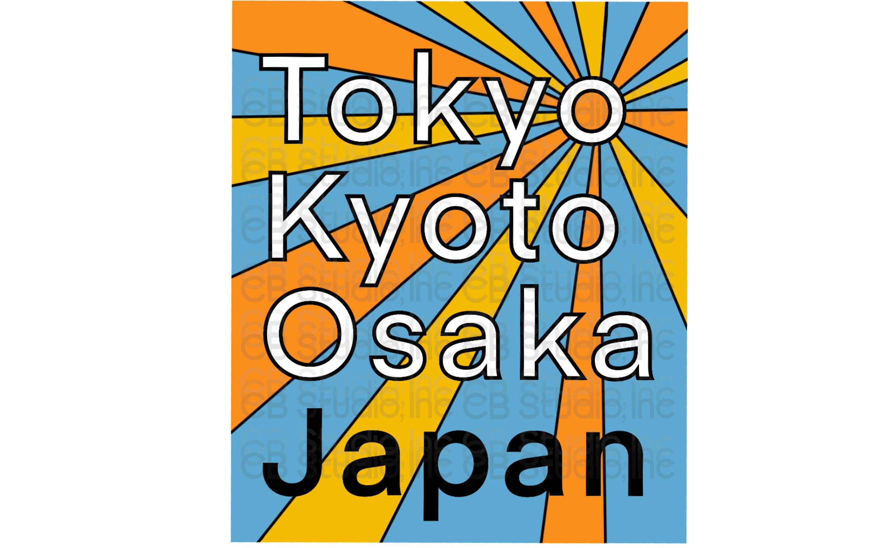 Tokyo Kyoto Osaka Japan SVG & PNG Digital Download - Etsy