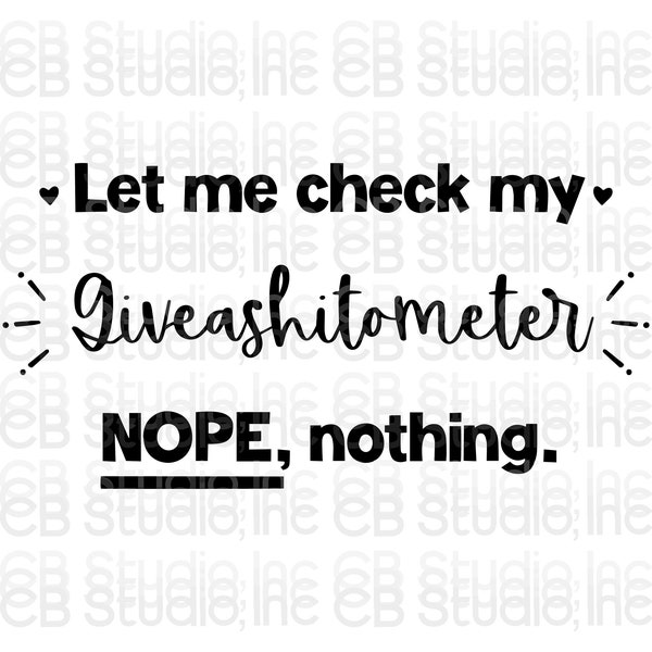 Giveashitometer Svg - Etsy