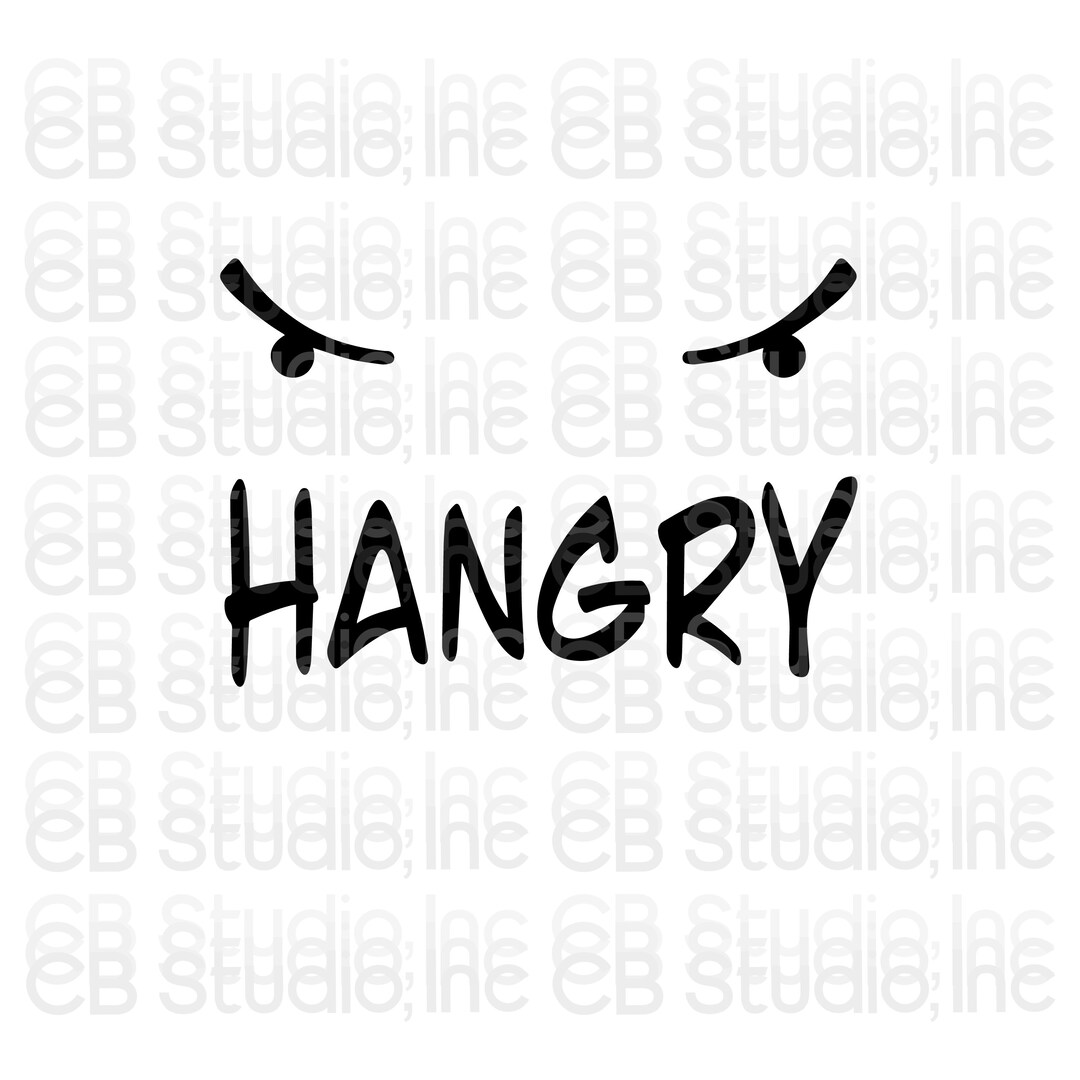 Hangry Angry Face Design SVG & PNG Digital Download - Etsy