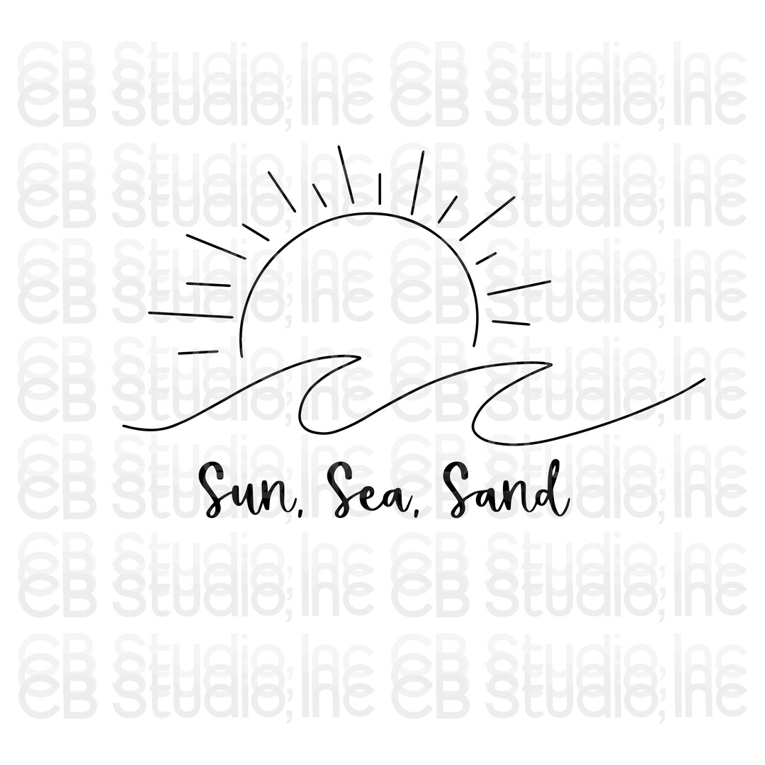 Sun, Sea, Sand - Sunset Design *SVG & PNG Digital Download* - Etsy