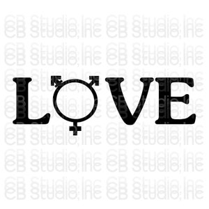 Love transgender Symbol SVG & PNG Digital Download - Etsy
