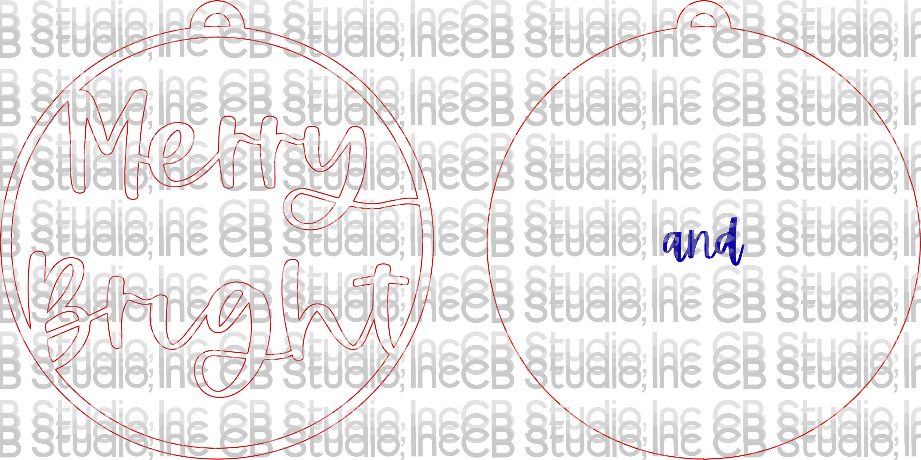 Merry and Bright Ornament - SVG Digital Download *laser Tested* - Etsy