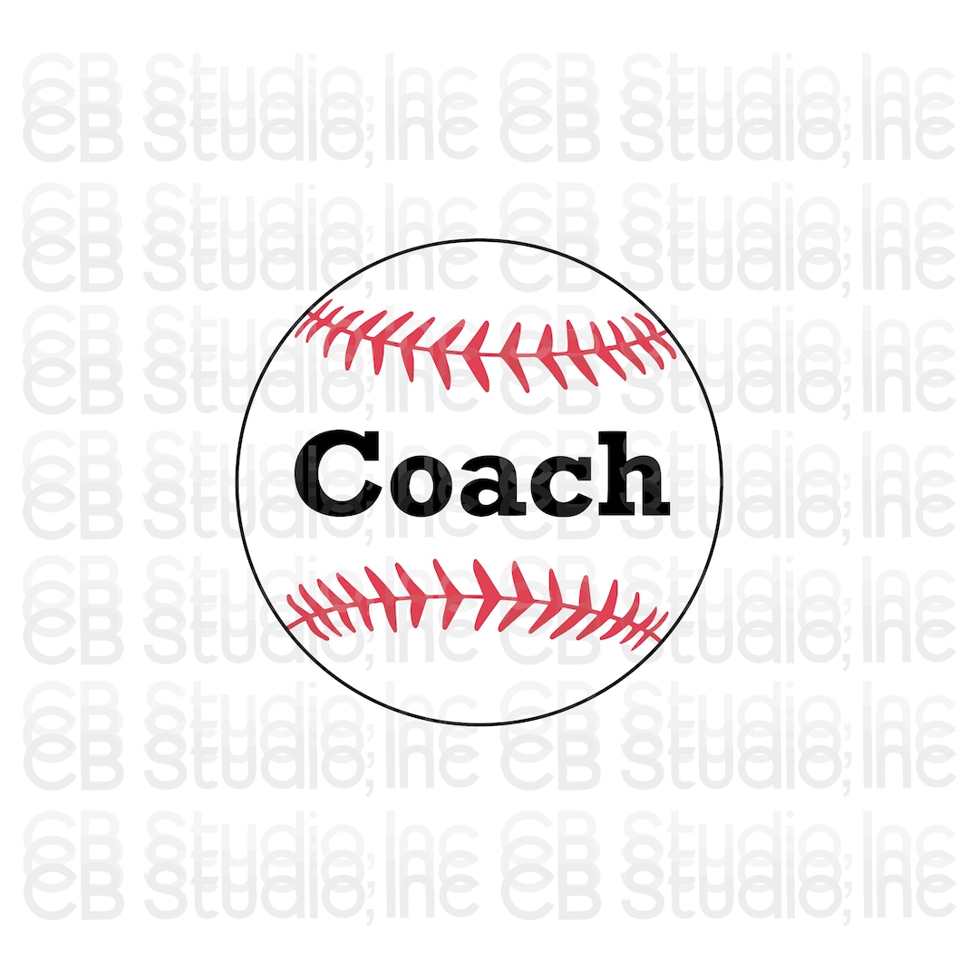 Coach Baseball Design SVG & PNG Digital Download - Etsy