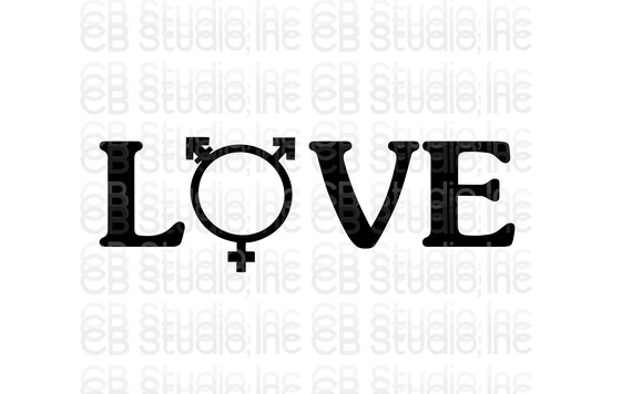 Love transgender Symbol SVG & PNG Digital Download - Etsy