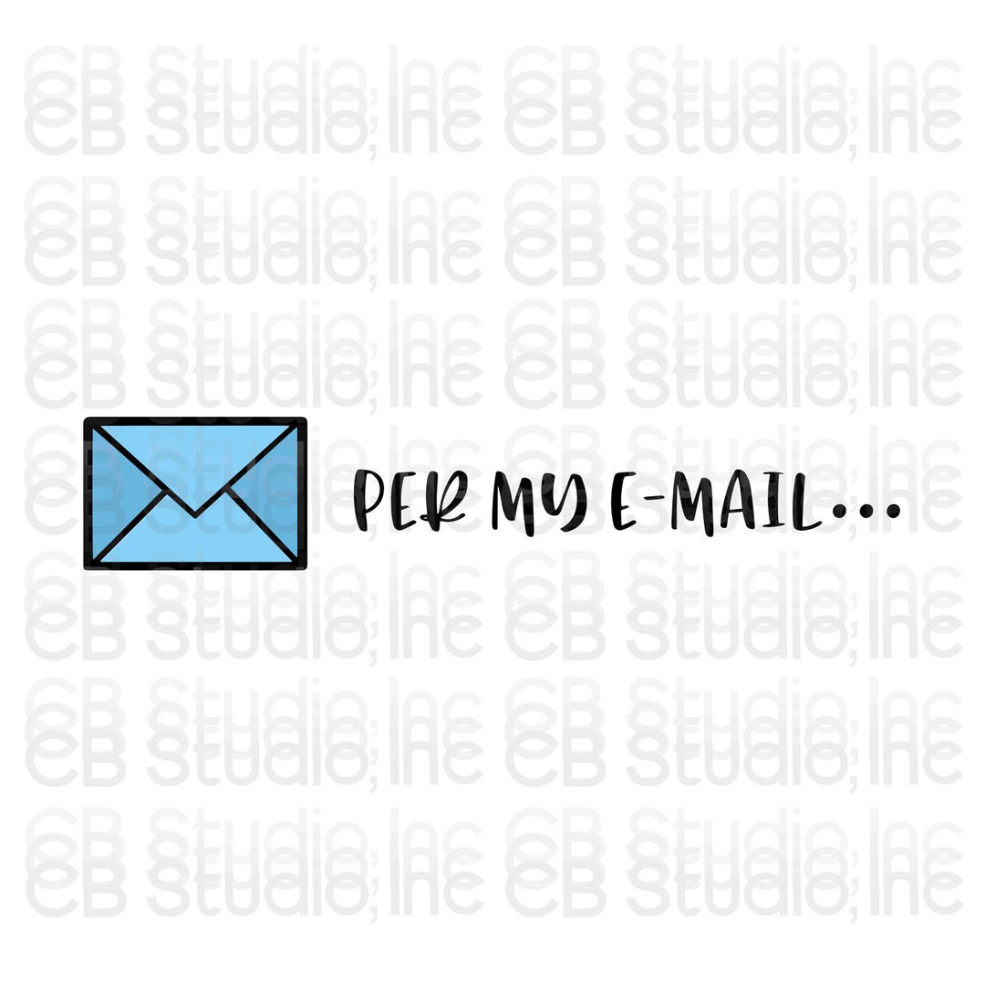 Per My Email - Envelope Design *SVG & PNG Digital Download* - Etsy