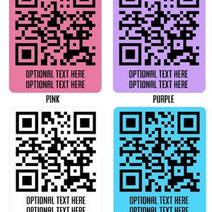 QR Code Colored Stickers, Custom QR Code Stickers, Personalized ...