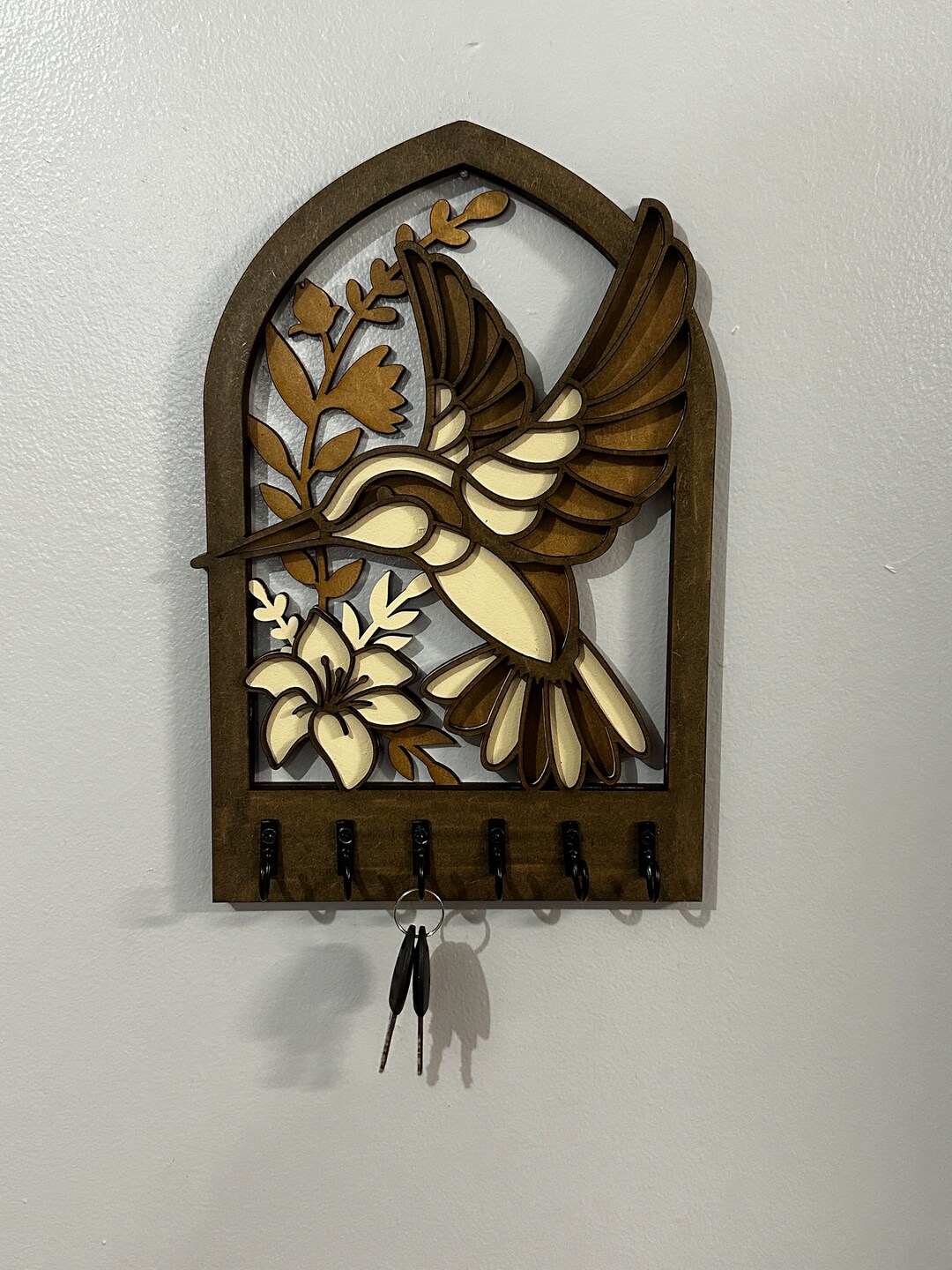 Hummingbird Arch Key Hanger, New Home Gift, Custom Key Holder, Custom ...