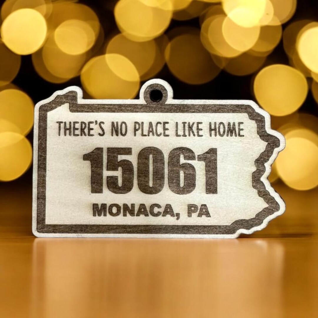 Custom Home State Zip Code Ornament Keepsake Ornament Hometown Ornament ...