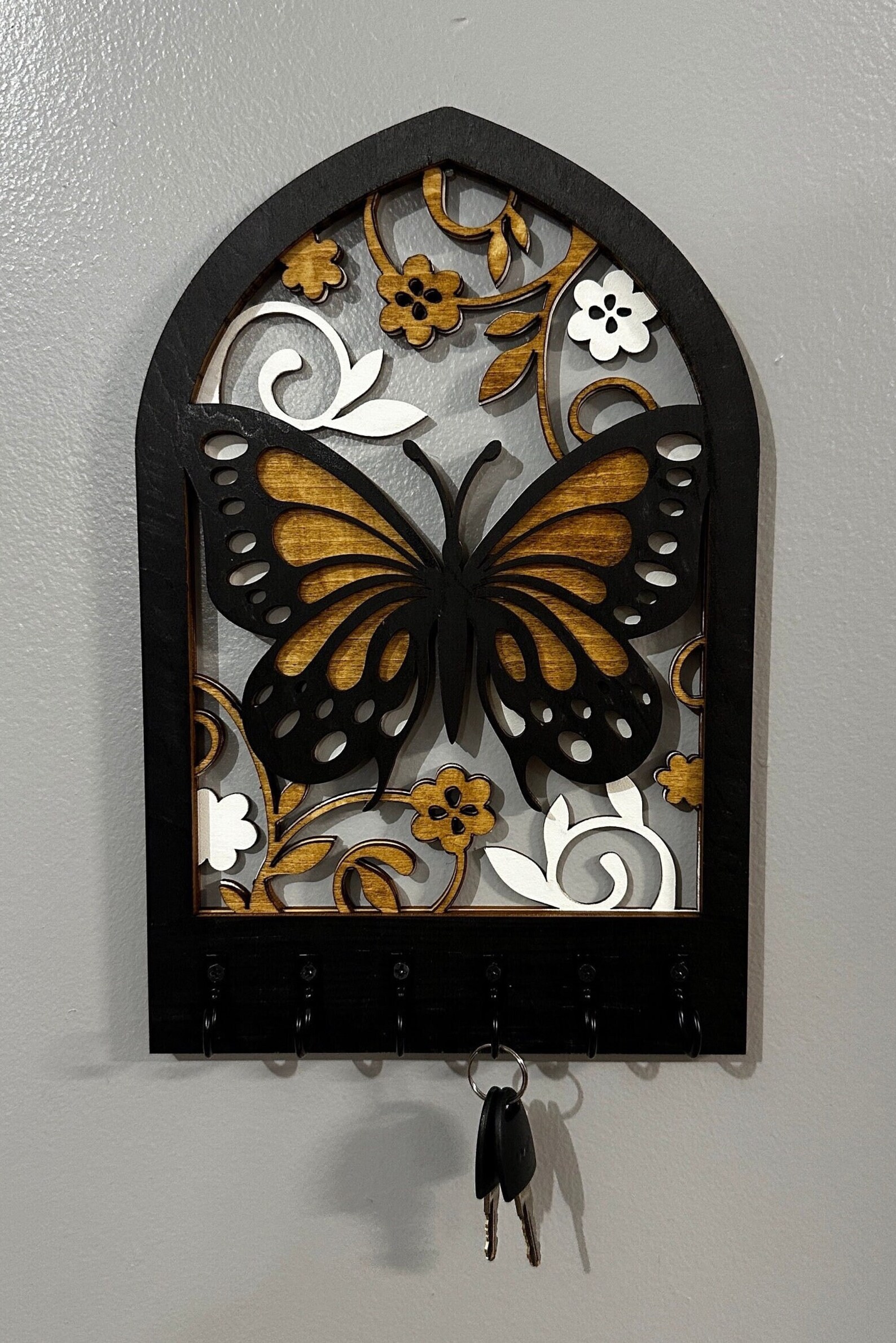 Butterfly Arch Key Hanger, New Home Gift, Custom Key Holder, Custom Key ...