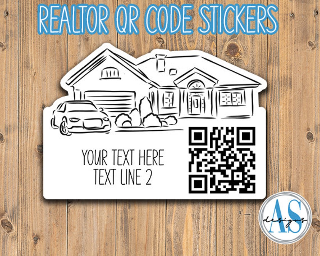 Realtor QR Code Stickers, Home QR Code Stickers, Agent QR Code Stickers ...